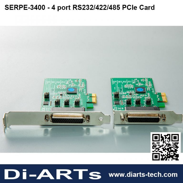4 port High Speed RS232 RS422 RS485 PCIe Card – Di-ARTs Technology