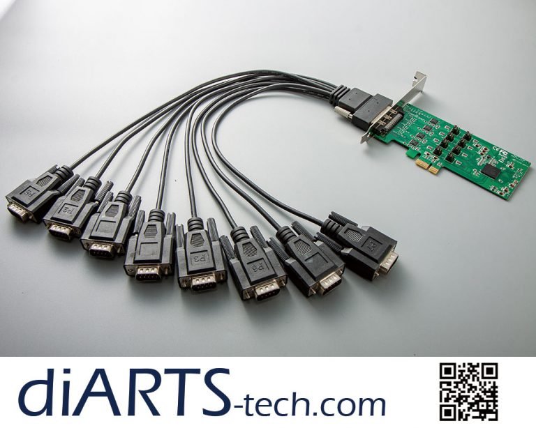 Serial COM 3 in 1 PCIe Card 8 port RS232 RS422 RS485 - Di-ARTs Technology